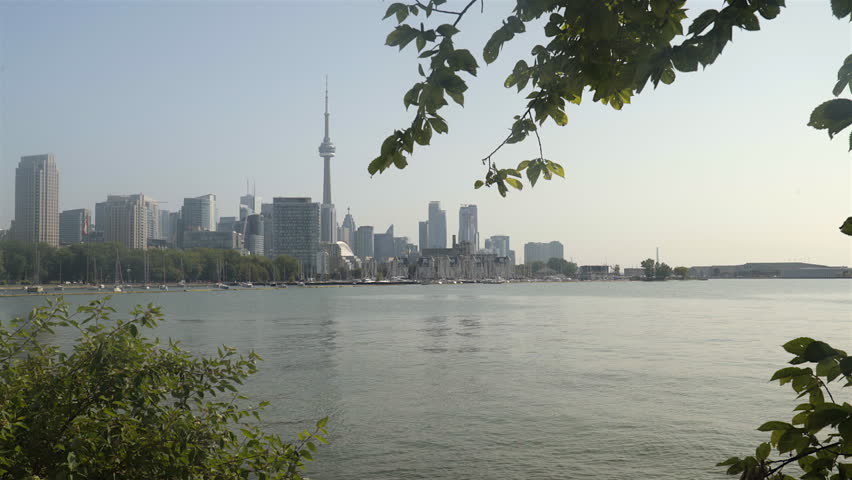 Skyline of Toronto from across the lake in Ontario, Canada image - Free ...