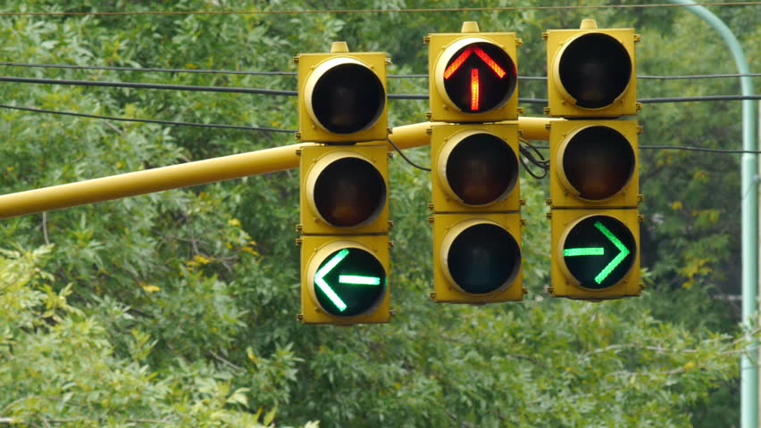 Stock Video Clip of Turn traffic light. Green, red & yellow | Shutterstock