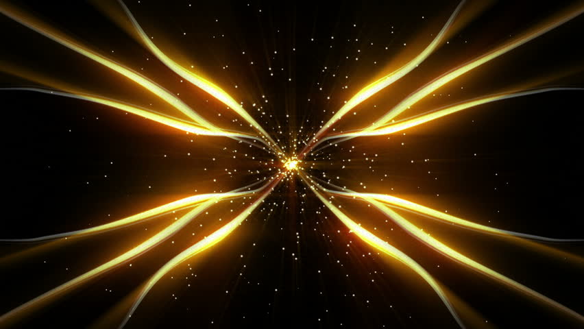 Stock Video Clip of Background of yellow stripes of moving lights ...