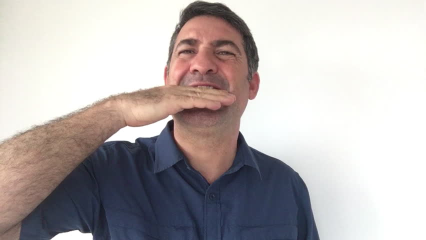 Italian Man Demonstrate I Am Watching You Of Italian Hand Gestures ...