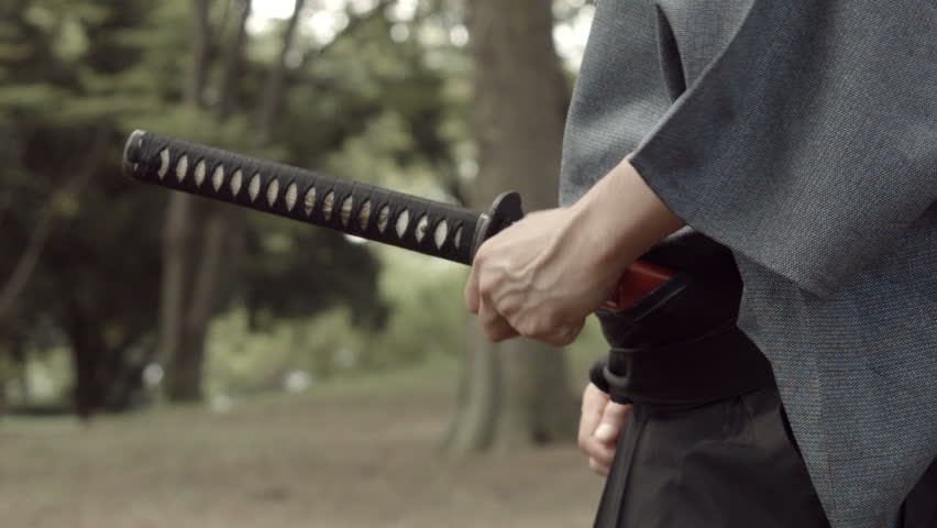 The Hands of Japanese Samurai Stock Footage Video (100% Royalty-free ...