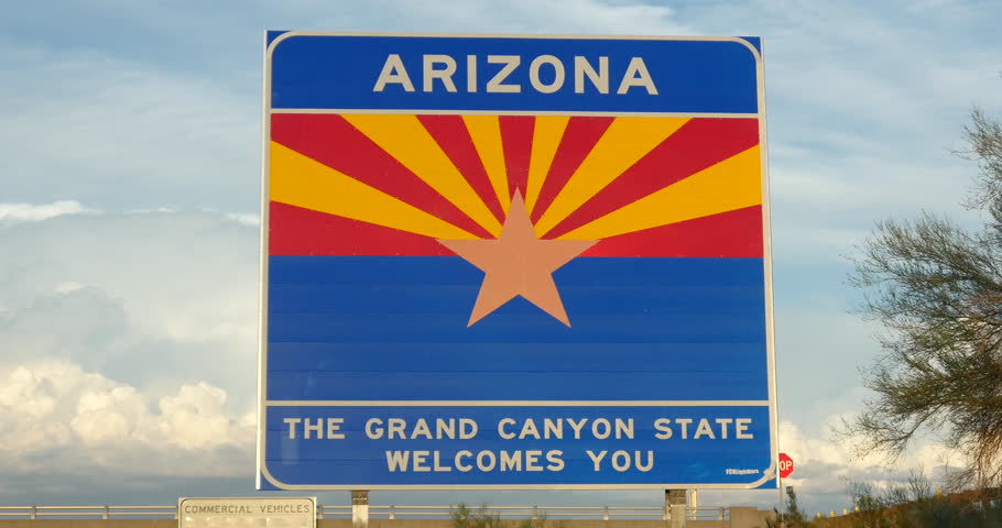 Arizona State Line Sign Stock Video Footage - 4K and HD Video Clips ...