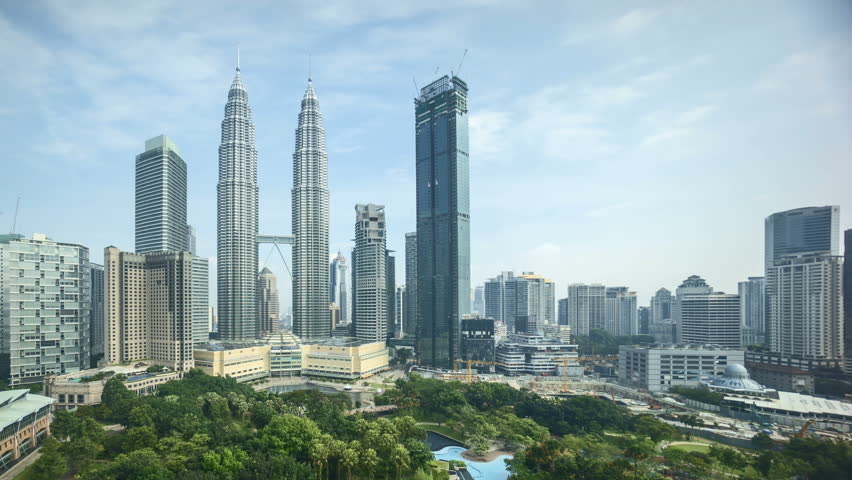 KUALA LUMPUR, MALAYSIA - CIRCA FEB 2014: 4K Timelapse, Cloudscape View ...