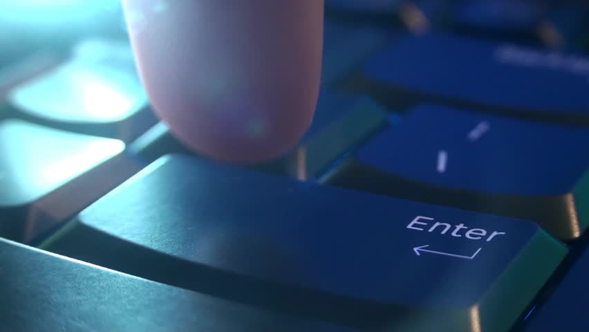 Pressing the Enter Key On Stock Footage Video (100% Royalty-free ...