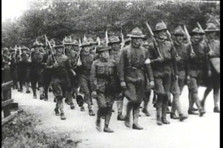 1910s: The French Army Rides Horses And Marches For Theodore Roosevelt ...