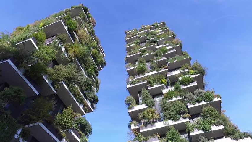 Milan, Italy - Mai 2017: Bosco Verticale Or Vertical Forest Is The Best ...