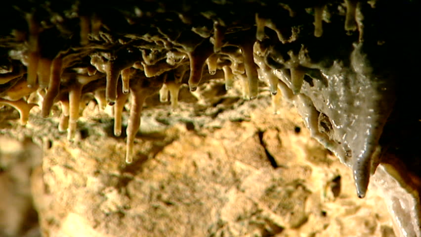 KFARHIM, LEBANON - CIRCA 2004: CU View Of Stalactites And Flowstones ...