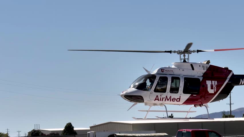 PROVO UTAH SEPT 2013: Emergency Trauma Hospital Life Flight Helicopter ...