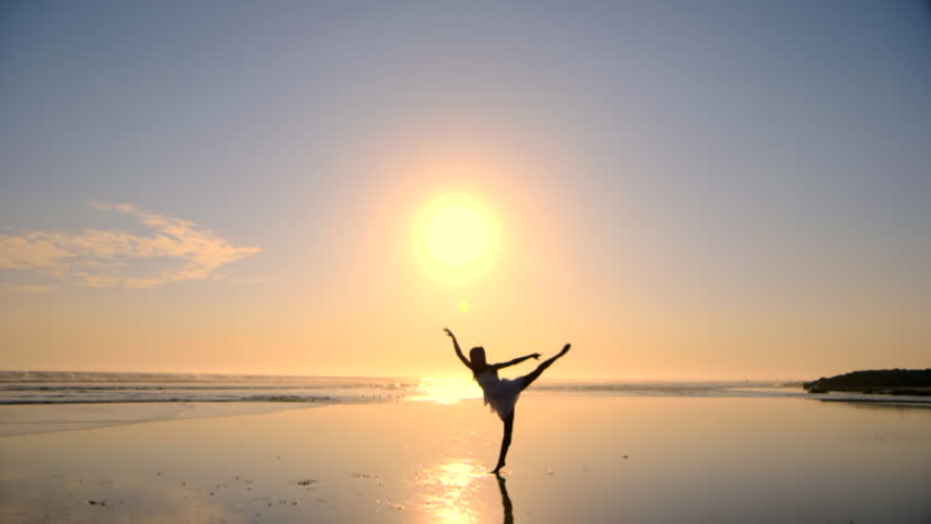 Stock video of beach ballet at sunset | 3210811 | Shutterstock