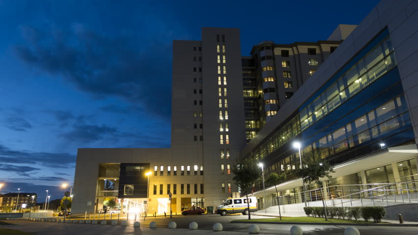 Stock video of health care modern hospital exterior building ...