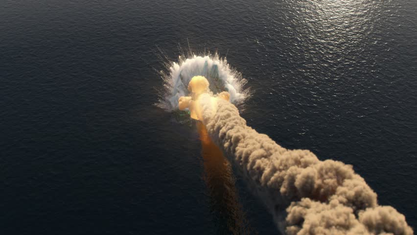 Meteorite Fall Into the Ocean Stock Footage Video (100% Royalty-free ...