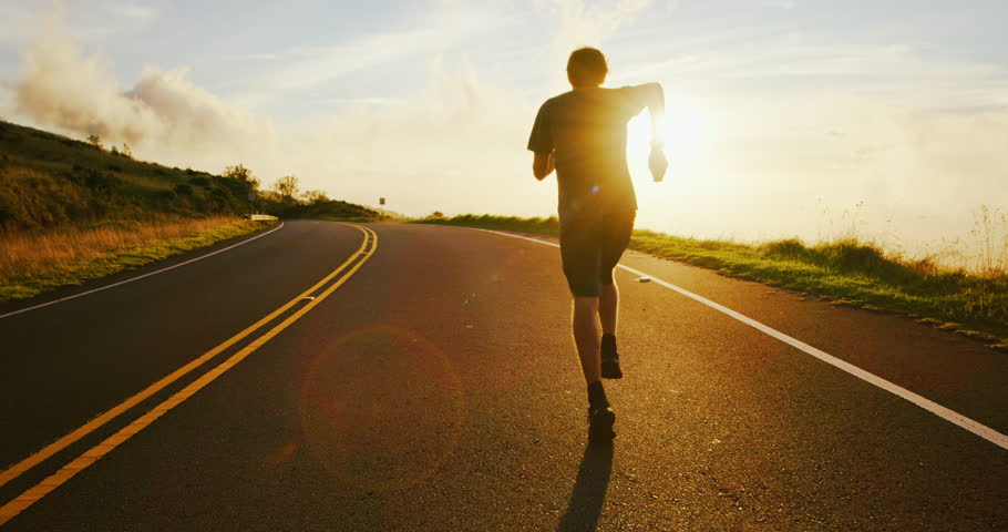 Way Road Asphalt Straight Business Sunset Success Man Businessman ...