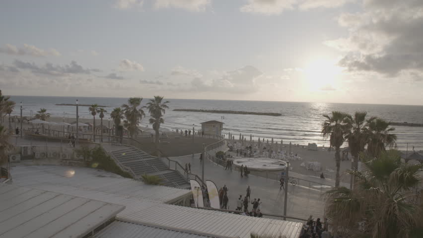 Busy Ocean Coastline Seen from Stock Footage Video (100% Royalty-free ...