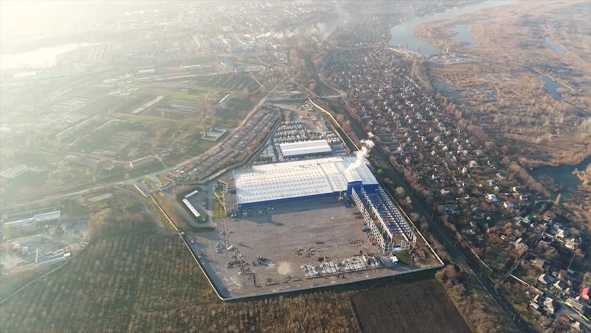 Construction of a Large Plant Stock Footage Video (100% Royalty-free ...