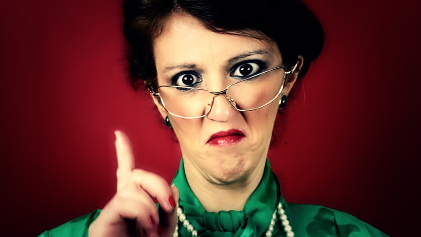 A Sinister Evil School Teacher Character Female Woman Making Harsh Faces And Expressions