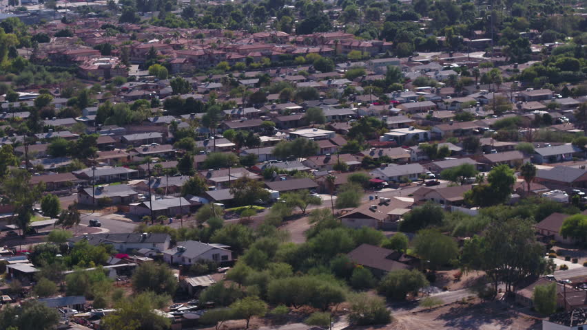 Suburb Neighborhood Homes in Desert Stock Footage Video (100% Royalty ...