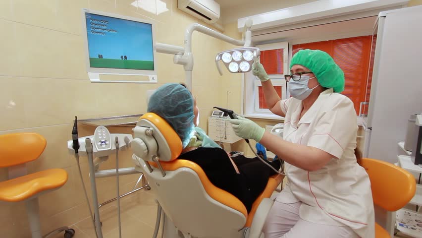 Moscow, Russia - 16 September 2016: Doctor Dentist And Girl Patient In ...