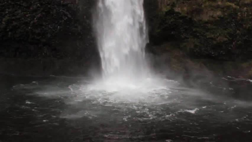 Powerful Base of Waterfall Crashing Stock Footage Video (100% Royalty ...