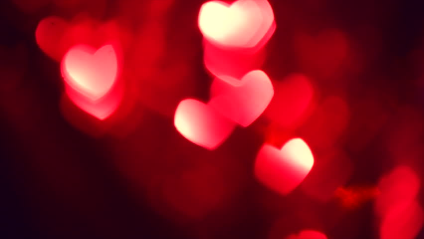 Blinking Hearts .Shining Heart Shapes Love Background. Stock Footage ...