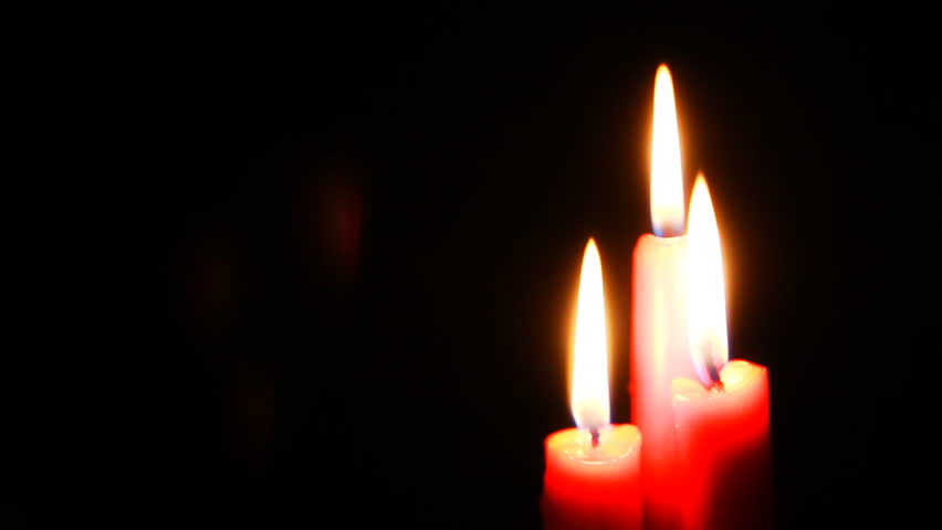Burning Candle Dies Out - Isolated On Black Background HD Video ...