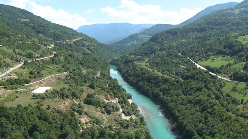 Mountains, Bridge And Alpine Meadow Near Ili River Valley In Ili ...