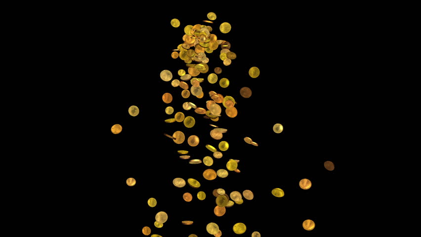 Coins Falling Stock Footage Video | Shutterstock