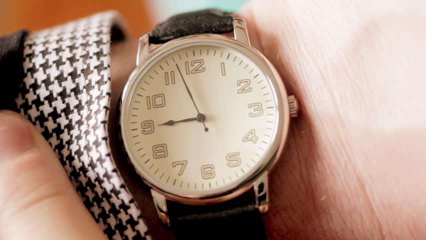 Businessman Checking Wrist Watch Stock Footage Video (100% Royalty-free ...