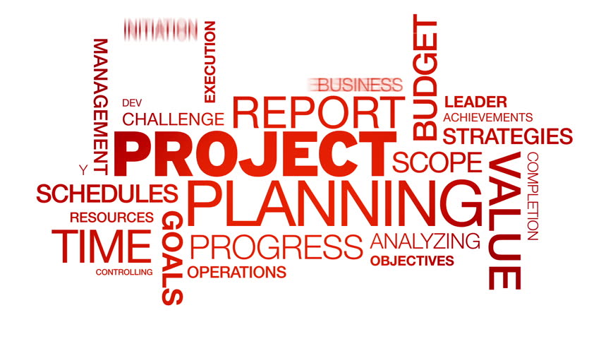 Project Planning Word Cloud Animation Stock Footage Video (100% Royalty ...