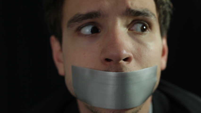 Businessman Taken Hostage Unhappy Scared Taped Mouth Stockvideos ...