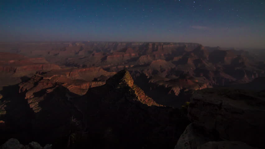 Grand Canyon Night Time-lapse Stock Footage Video (100% Royalty-free ...