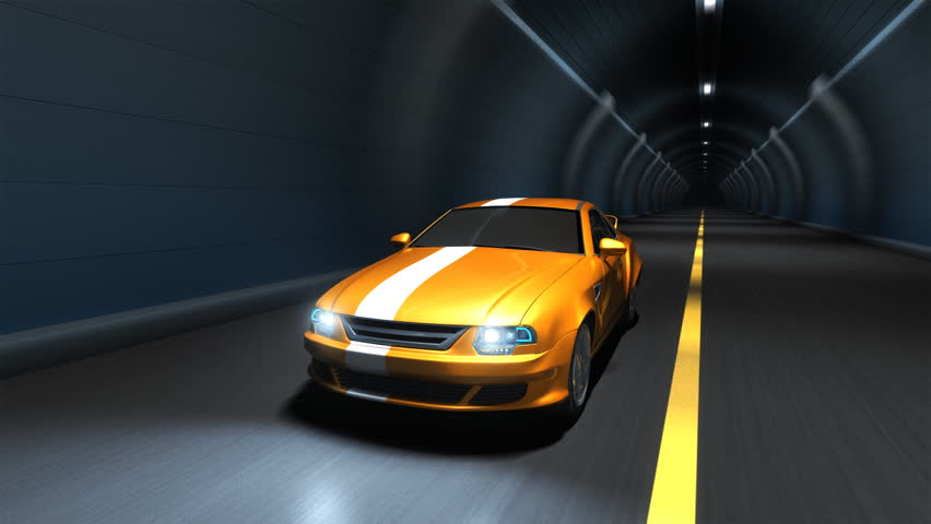 Animation of Yellow Race Car Stock Footage Video (100% Royalty-free ...