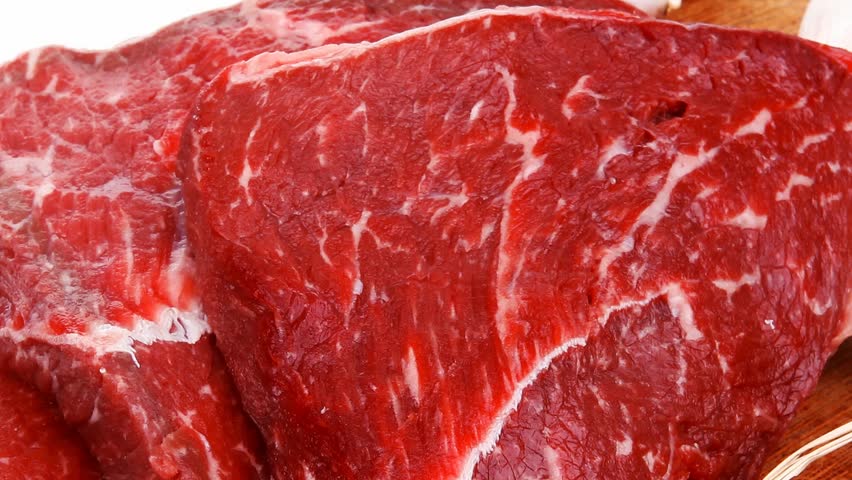 Fresh Raw Meat Prepared For Cooking On Wood Stock Footage Video 3195793 ...