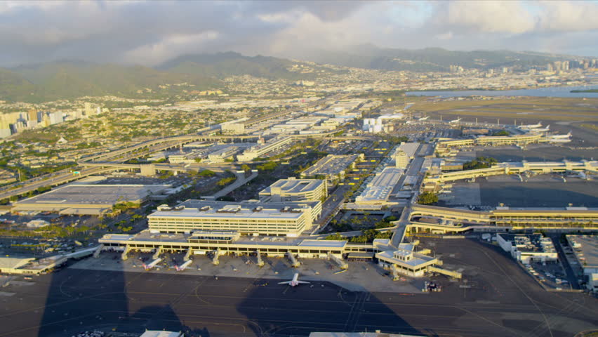 Aerial View Honolulu International Airport, Stock Footage Video (100% ...
