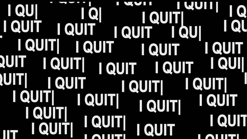I Quit Text Computer Input Stock Footage Video (100% Royalty-free ...