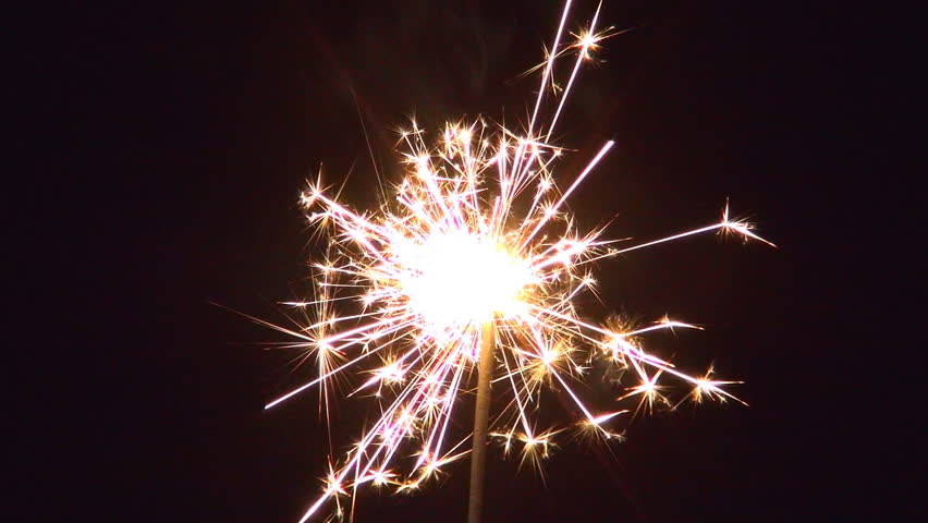 Stock video of sparkles in night at party, fireworks | 4436891 ...