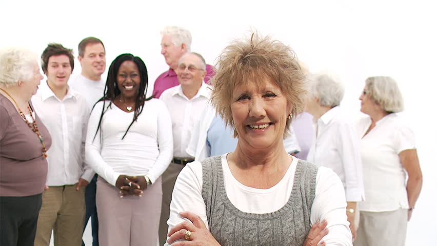 Stock video of group of senior people coming together | 4497791 ...