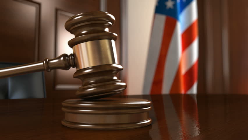 Stock video of judges's gavel hits striking block. tree | 4536521 ...