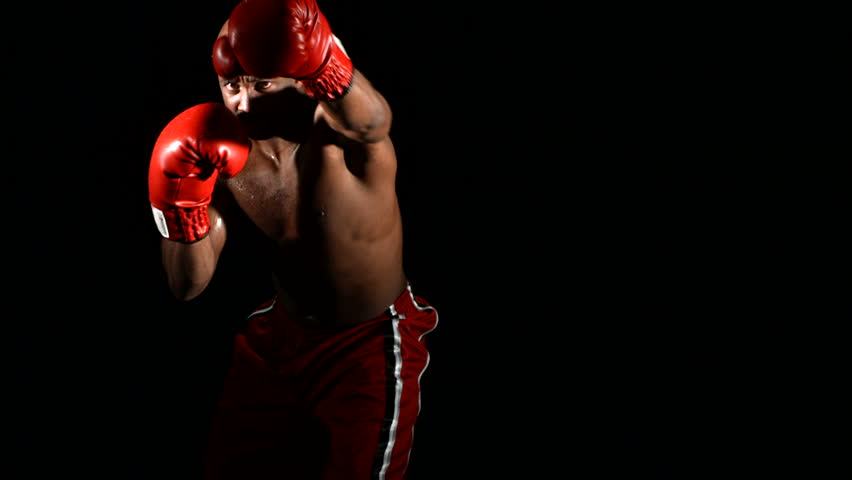 Boxer Punching in Slow Motion Stock Footage Video (100% Royalty-free ...