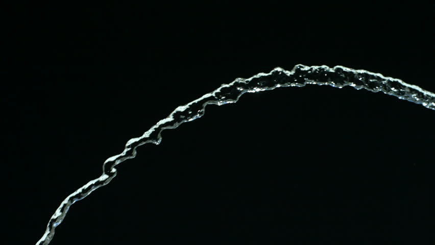 Water Flow On Black Background, Stock Footage Video (100% Royalty-free ...