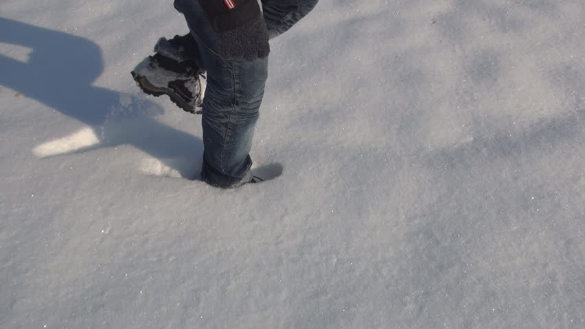 Sad, Depressed Man Walking Alone In Snow In An Empty Park, Sad Man In ...