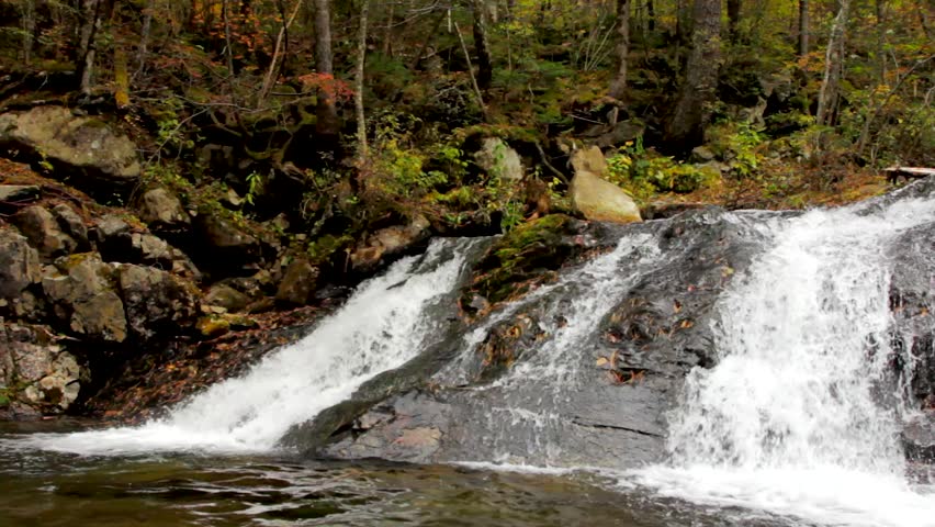 Pure Fresh Water Waterfall in Stock Footage Video (100% Royalty-free ...