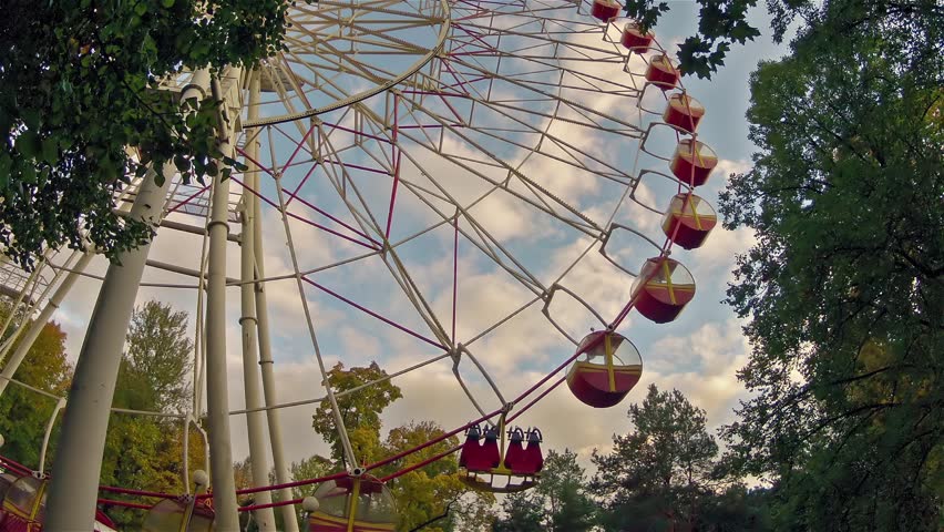Ferris Wheel. Time-lapse Shot Stock Footage Video (100% Royalty-free ...