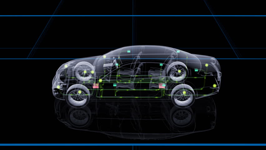 Rotating 3D Model Of A Sports Car. Looping Animation. Stock Footage ...