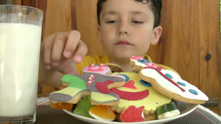 Child Eating Yummy Cookies Stock Footage Video 4868417 | Shutterstock