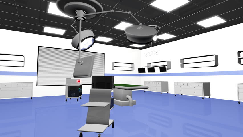 High Tech Operation Room Hospital Interior EKG Monitor 4K - 4096 X 2304 ...