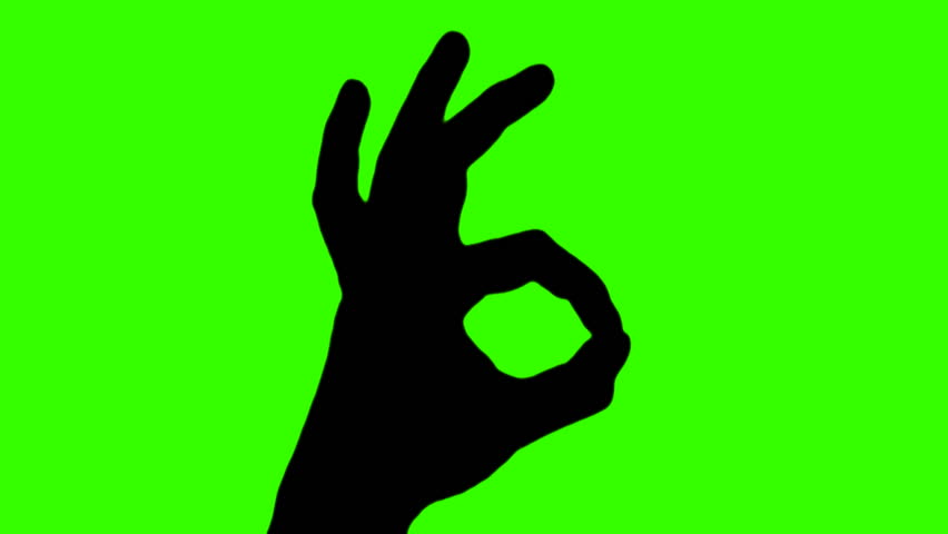 Stock Video Clip of ok hand sign - green | Shutterstock
