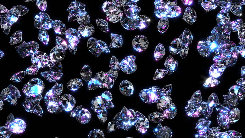 Stock video of falling diamonds. sparkling diamonds fall through the ...