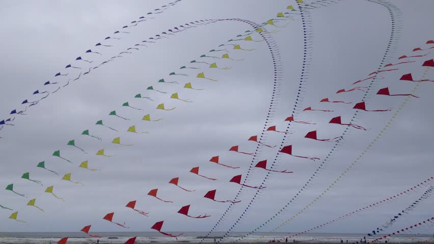 Colorful Kite Arches at a Stock Footage Video (100% Royalty-free ...