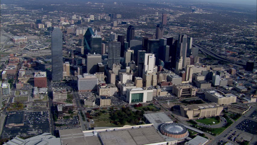 Stock video of dallas skyline daytime. birds eye view | 5745461 ...