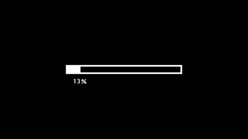 Loading Bar Animation On Black Screen Stock Footage Video 5428349 ...